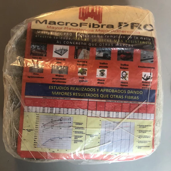 Venta de macrofibra para concreto en paquetes de 1kg aquí ahora