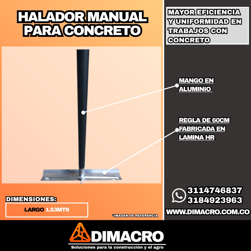 Halador para concreto || Somos fabricantes envíos todo Colombia