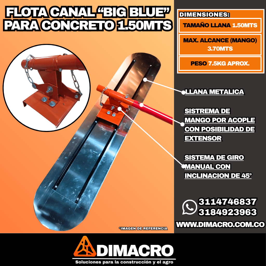 Venta y alquiler Flota big blue 1.50 mts para acabados en Concreto